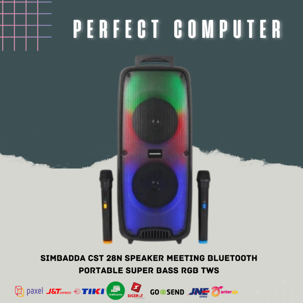 Jual Simbadda CST 28N Speaker Meeting Bluetooth Portable Super Bass RGB ...