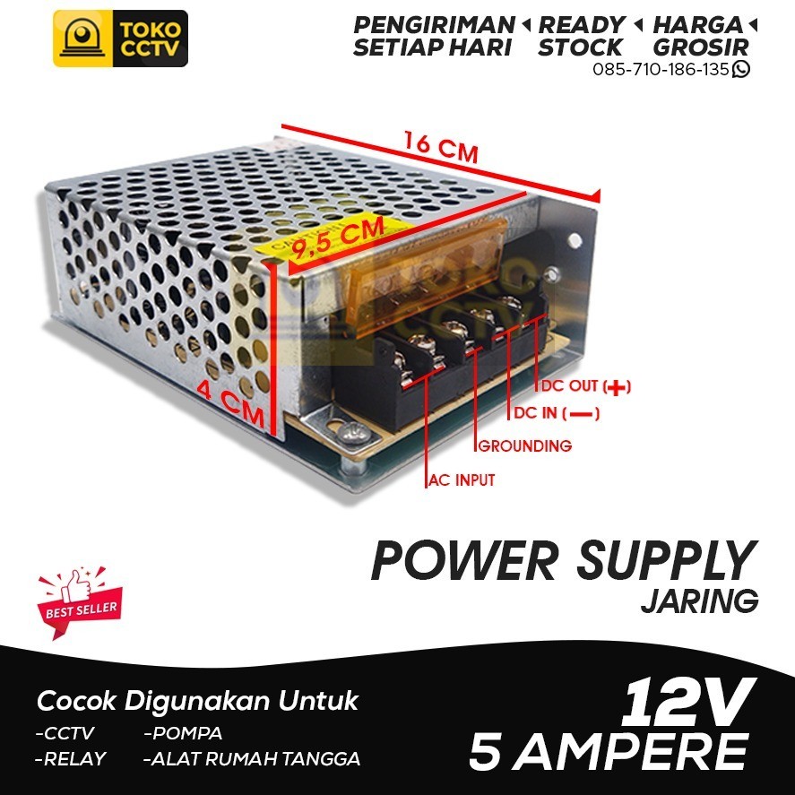 Jual POWER SUPPLY 12V 5A / PSU 12V 5A SWITCHING POWER | Shopee Indonesia