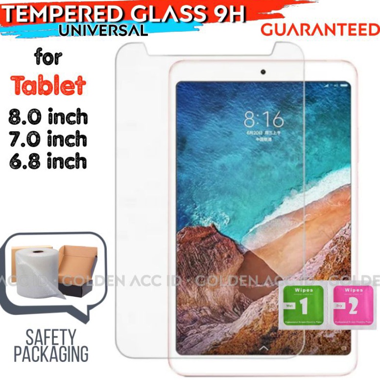 Jual STOK TERBATAS TEMPERED GLASS TABLET Tab universal 8 inci 7 in 68 ...