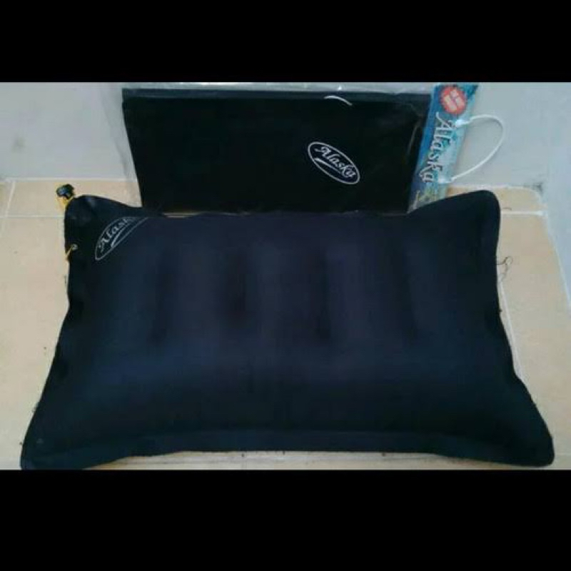 Jual Bantal angin tiup alaska tebal warna hitam | Shopee Indonesia