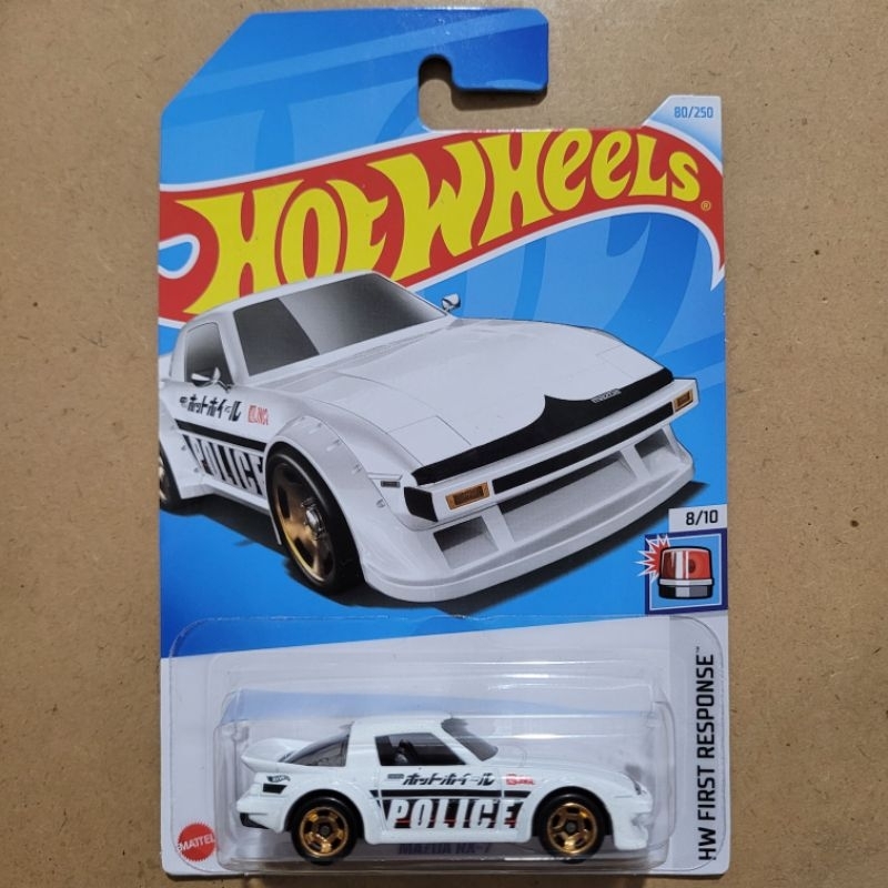 Jual HOT WHEELS MAZDA RX-7 / HW FIRST RESPONSE [ WHITE RX7 POLICE ...