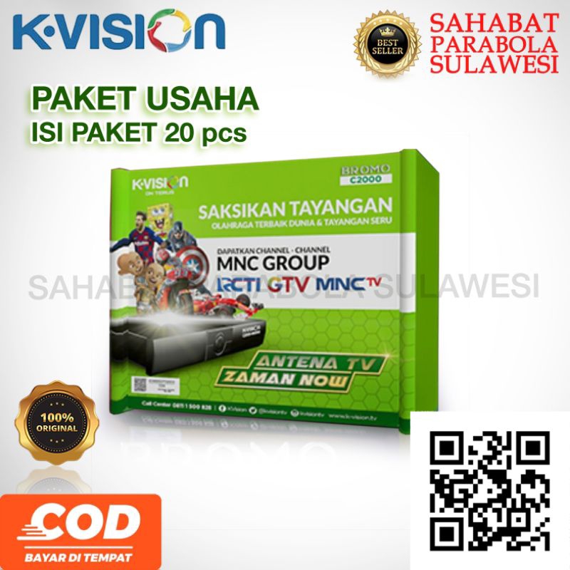 Jual PAKET USAHA RECEIVER K-VISION C-2000 C BROMO | Shopee Indonesia
