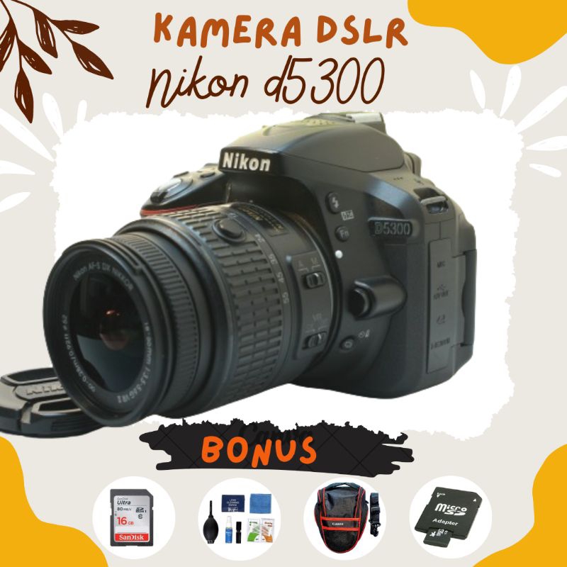 Jual Nikon d5300 kit 18-55mm vr - kamera dsrl nikon layar flip dan ...