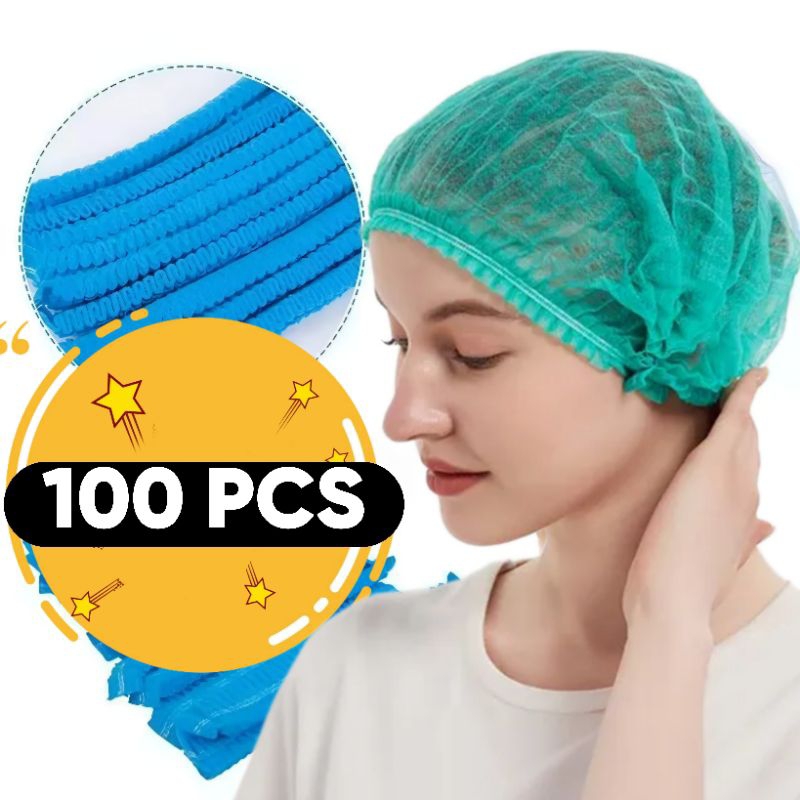 Jual Disposible Cap 100 PCS Nurse Cap Hairnet Nurse Penutup Rambut ...
