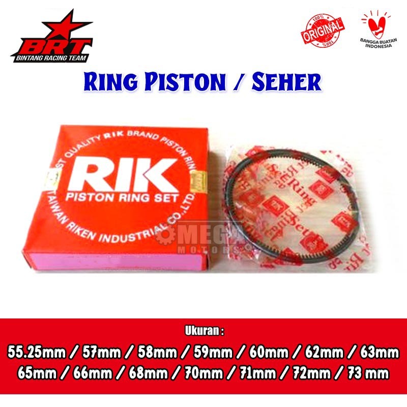 Jual Ring Piston Seher Brt Forging Riken Rik 5525 57 58 59 60 62 63 65 3214