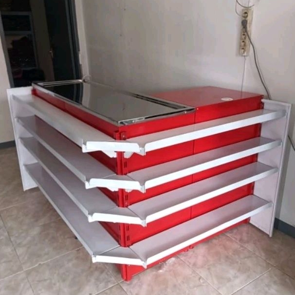 Jual Rak Kasir Besi Stainless Warung Minimarket Toko | Shopee Indonesia