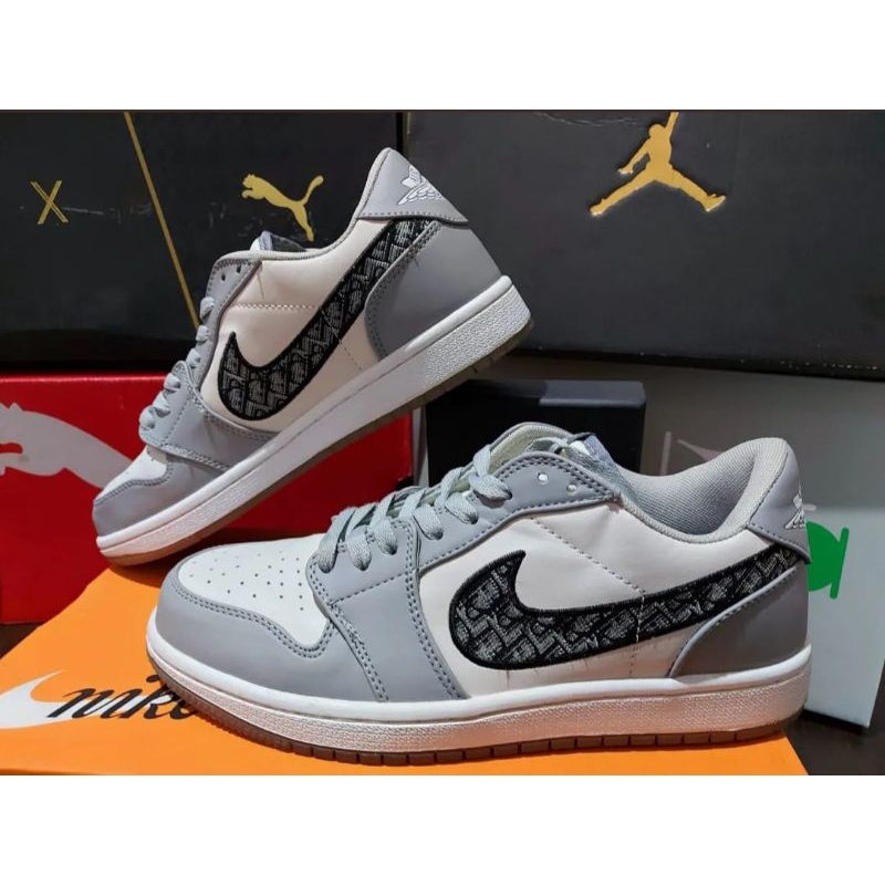 Jual DIOR X NIKE AIR JORDAN LOW SMOKE GREY | Shopee Indonesia