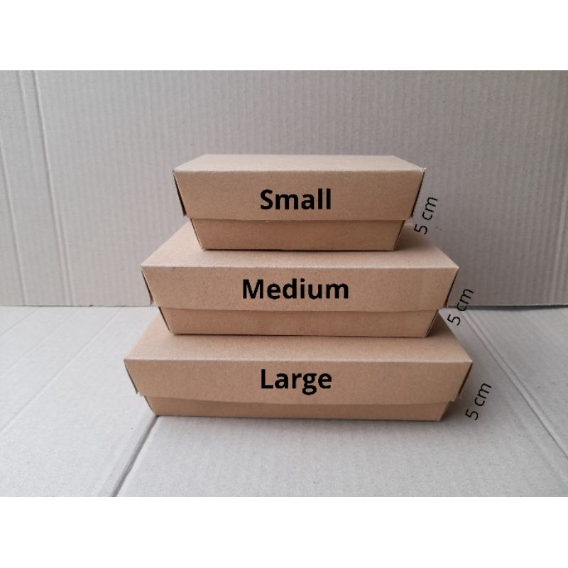 Jual Lunch Box Kardus Full Laminasi / Lunch Box Paper Kraft Coklat ...