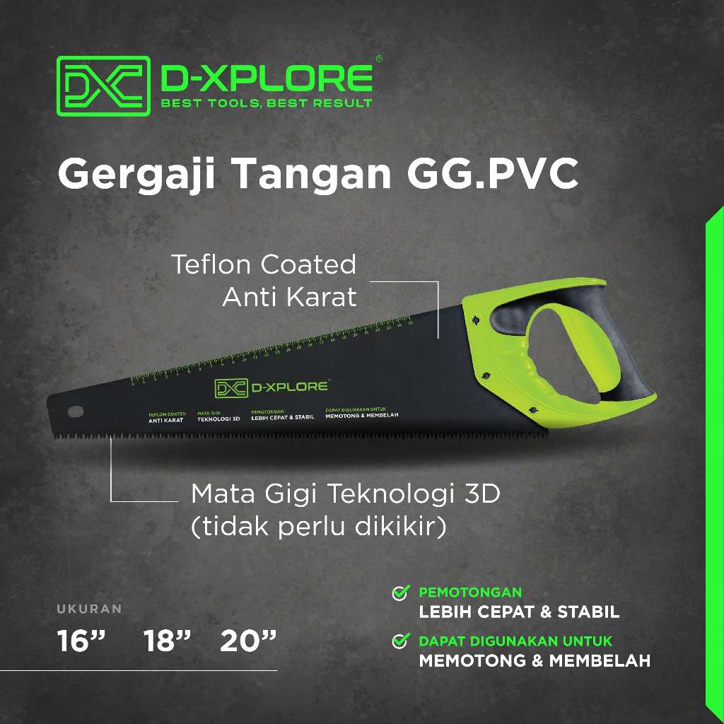 Jual GERGAJI KAYU TAJAM / GERGAJI KAYU / GERGAJI TANGAN / HAND SAW PVC ...