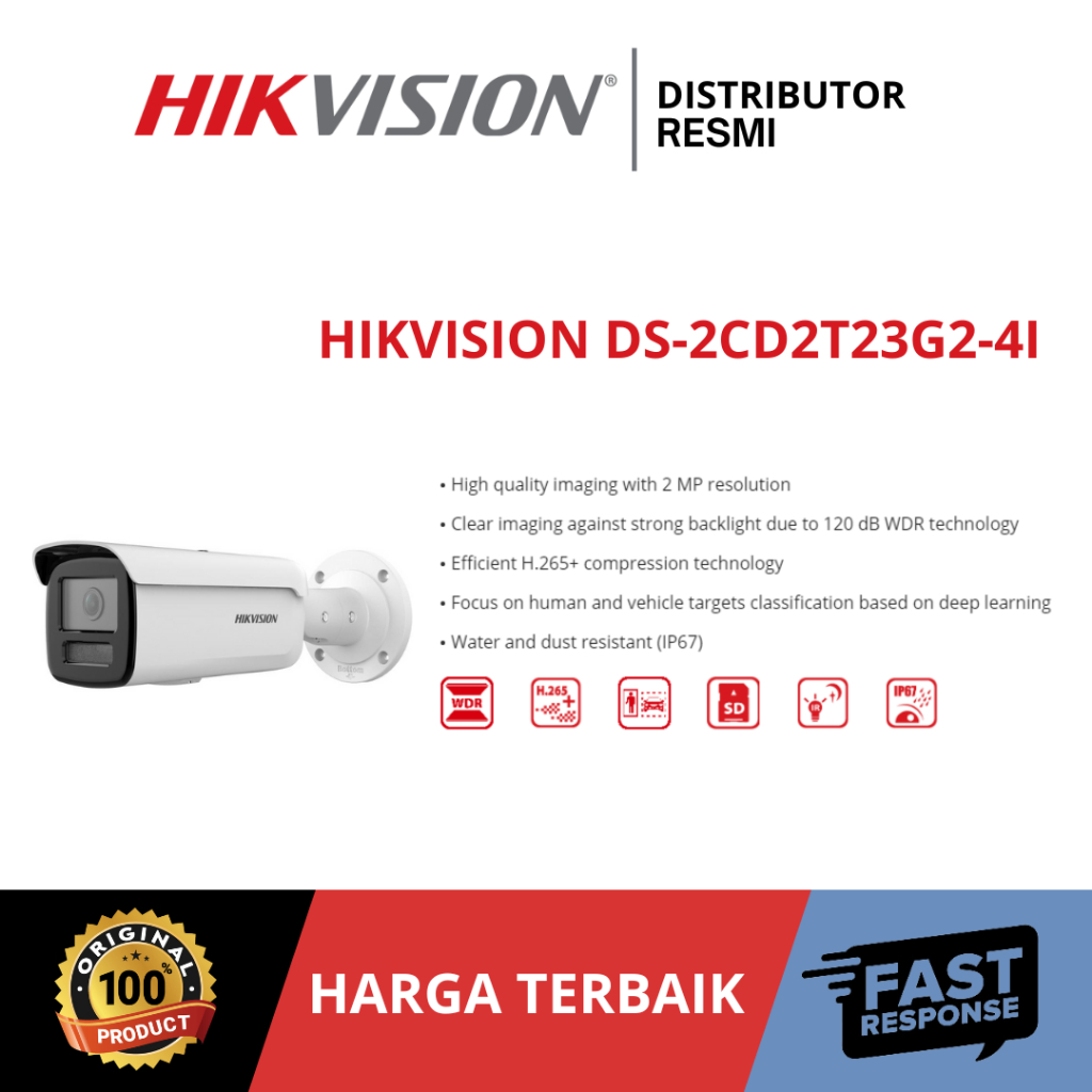 Jual HIKVISION DS-2CD2T23G2-4I 2MP | Shopee Indonesia