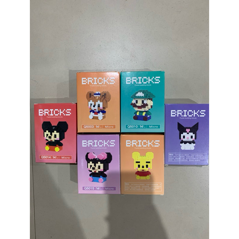 Jual BRICKS PUZZLE BUILDING BLOCKS ANAK VIRAL KARAKTER MICKEY MINNIE ...