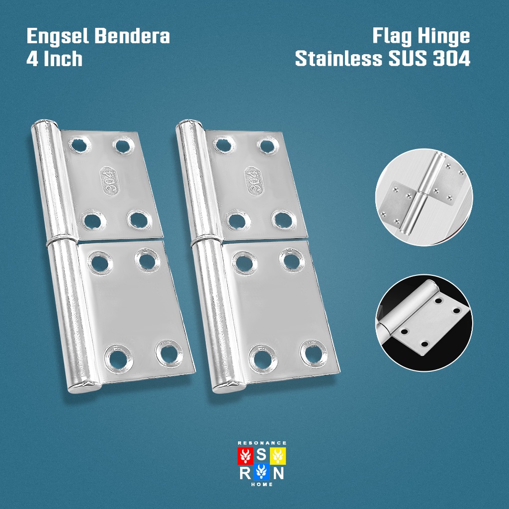 Jual Engsel Pintu Bendera Stainless 4 Inci / Engsel Cabut Resonance ...