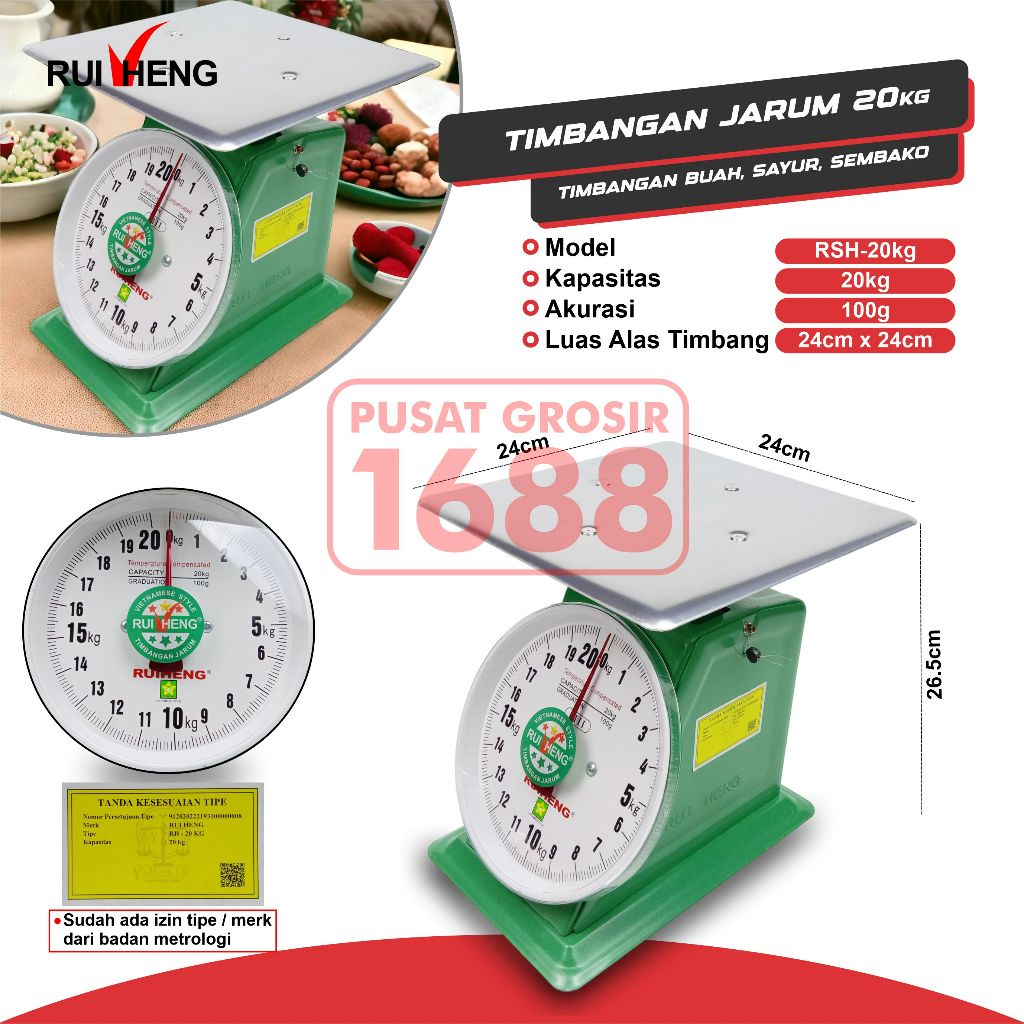 Jual Timbangan 20kg Timbangan Manual Jarum Mangkok 20 kg | Shopee Indonesia