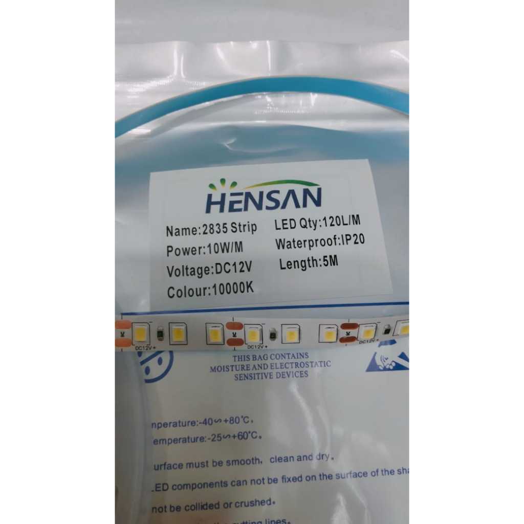 Jual LAMPU STRIP LED 10000K 12V 2835 120LED HENSAN LAMPU LED STRIP 12V ...