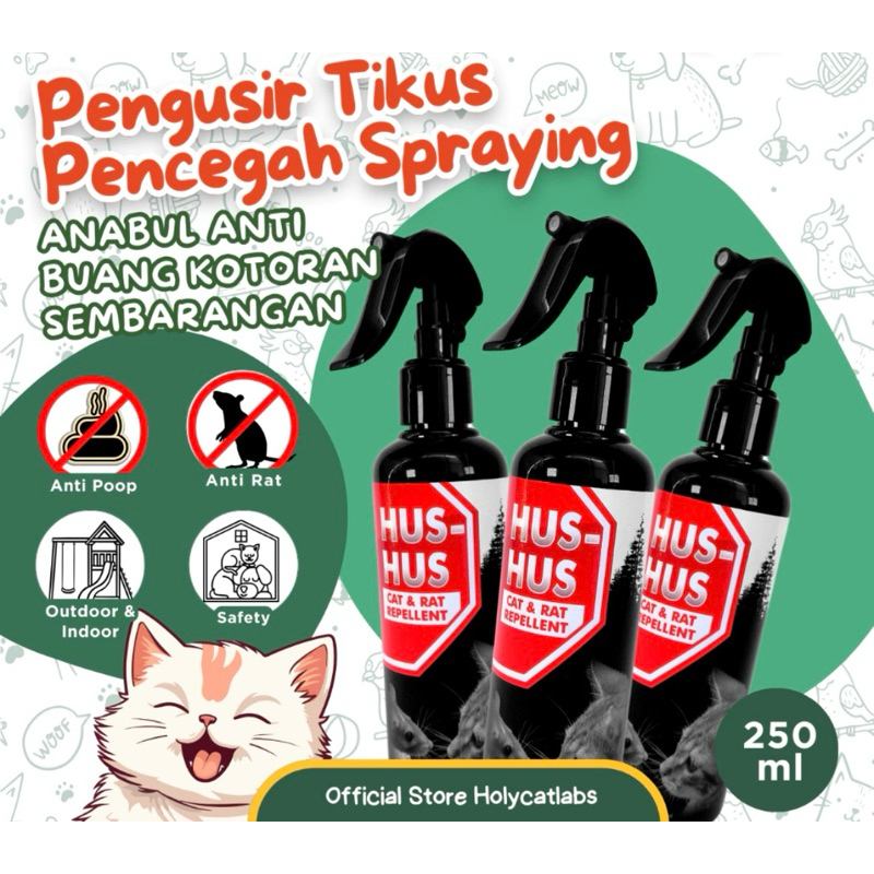 Jual spray kucing anti buang kotoran sembarangan dan pengusir tikus HUS ...