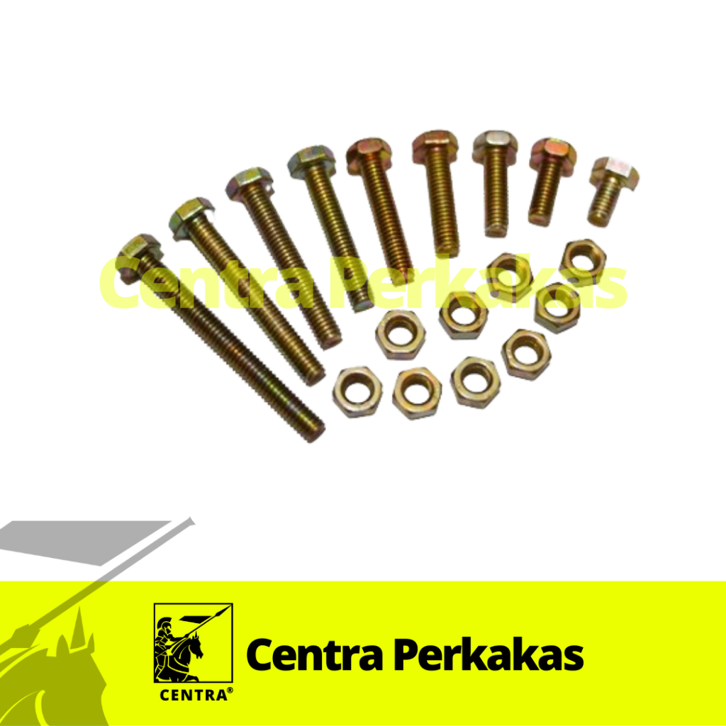 Jual Baut Mur Kuning M8 Baut Dan Mur Hexagon Kuning Kunci 12 | Shopee ...