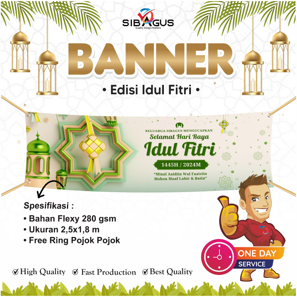 Jual Banner Idul Fitri 2024 | Banner Lebaran | Spanduk Lebaran | Shopee ...