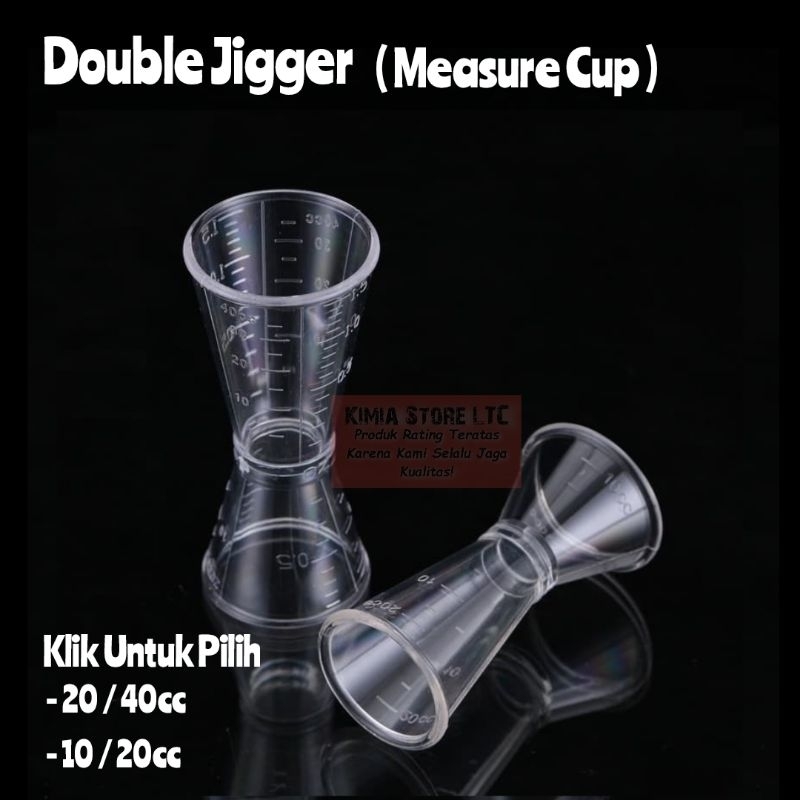 Jual JIGGER ACRYLIC 20/40ML / JIGGER 10/20ML ( MEASURE CUP / GELAS ...