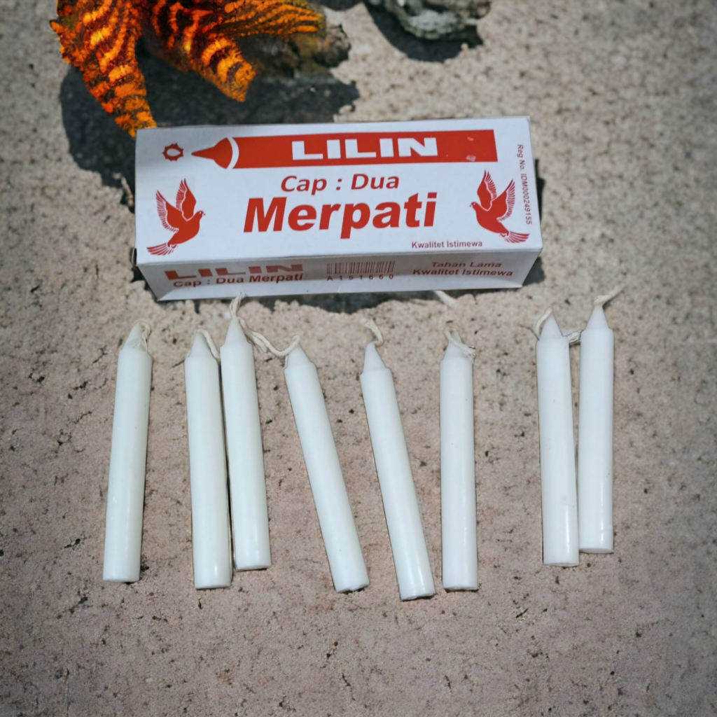 Jual Lilin Cap Dua Merpati / Lilin Batangan Putih / 1 Pak isi 8 Batang ...