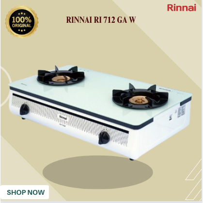Jual KOMPOR GAS RINNAI 2 TUNGKU RI 712GA W - WHITE/RI-712GAW/ RI712GAW ...