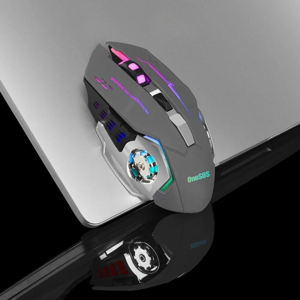 Jual ONESOS Mouse Gaming Wireless Rechargeable RGB LED SB 301 1600 DPI ...