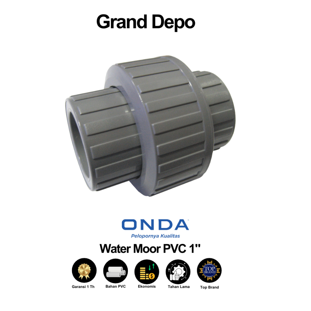Jual Onda Water Moor Polos PVC 1" WM / Union Socket 1" PVC Onda ...