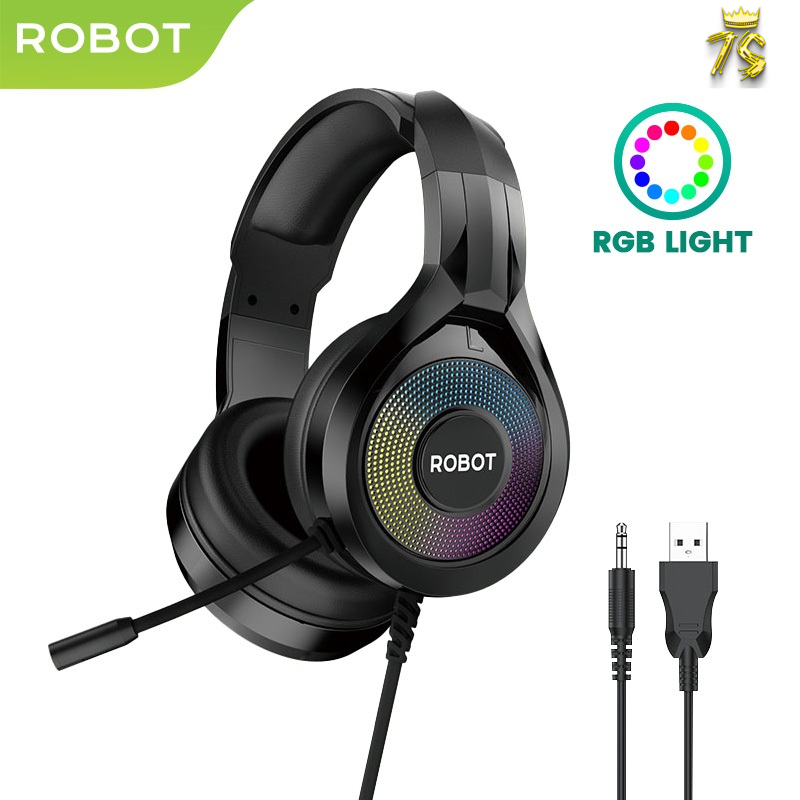 Jual ROBOT Headset Wired RH-G30 3.5mm Jack Black Original Garansi 1 ...