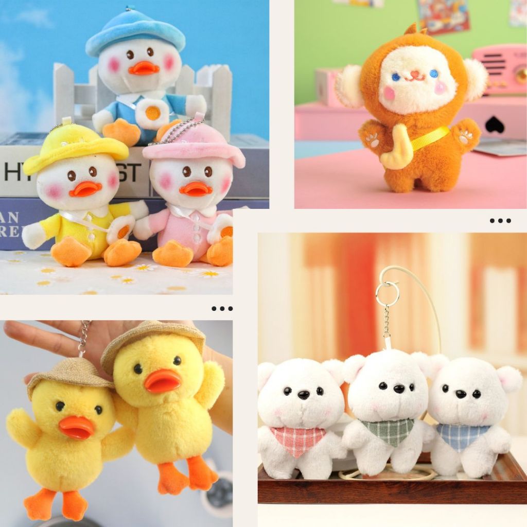 Jual GANTUNGAN KUNCI MIX VARIAN BONEKA PLUSH BEBEK MONKEY BEAR RANDOM ...