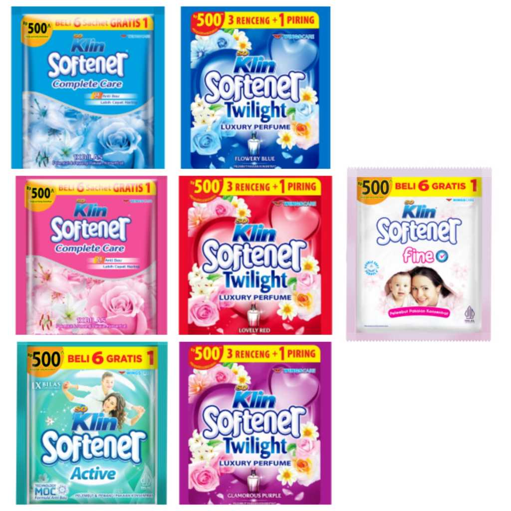 Jual SOFTENER SACHET 500 / PELEMBUT & PEWANGI PAKAIAN / 1 RENCENG ISI ...