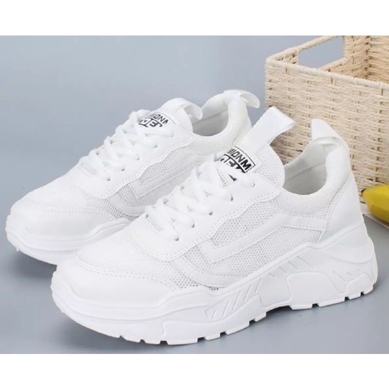 Jual Sepshoes Sepatu Sneakers Wanita Kets Putih HItam Sport Shoes ...