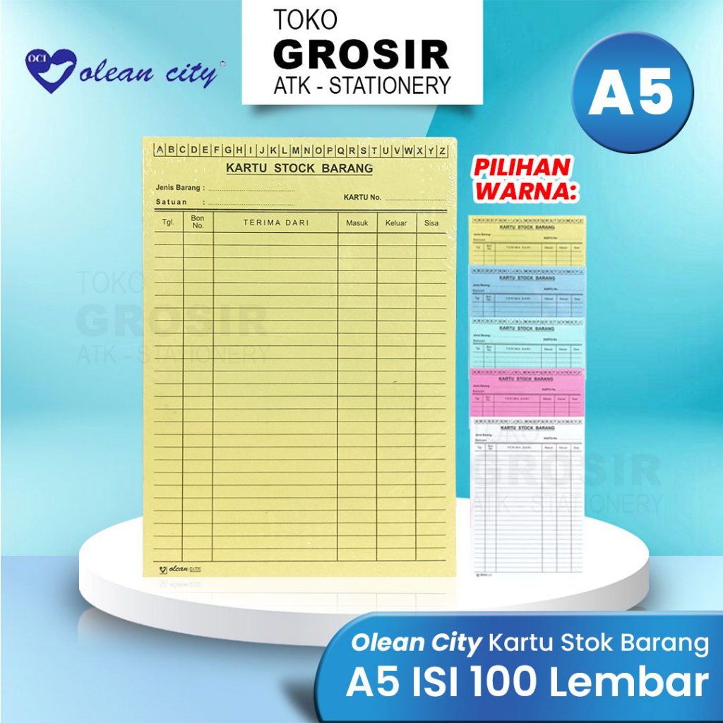 Jual Kartu Stok Barang A5 Olean City Isi 100 Lembar | Shopee Indonesia