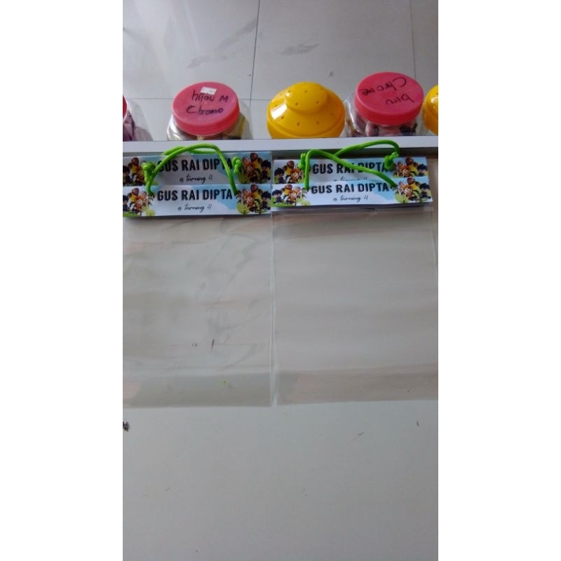 Jual Label Snack Custom 18*25 cm ( sudah termasuk plastik dan tali ...