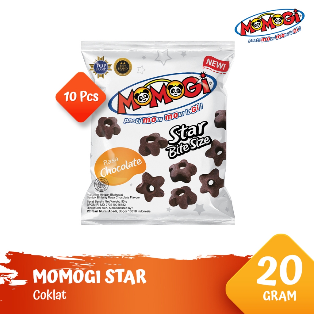 Jual Momogi Star Bite Size - Cokelat - 20gr / 50gr | Shopee Indonesia
