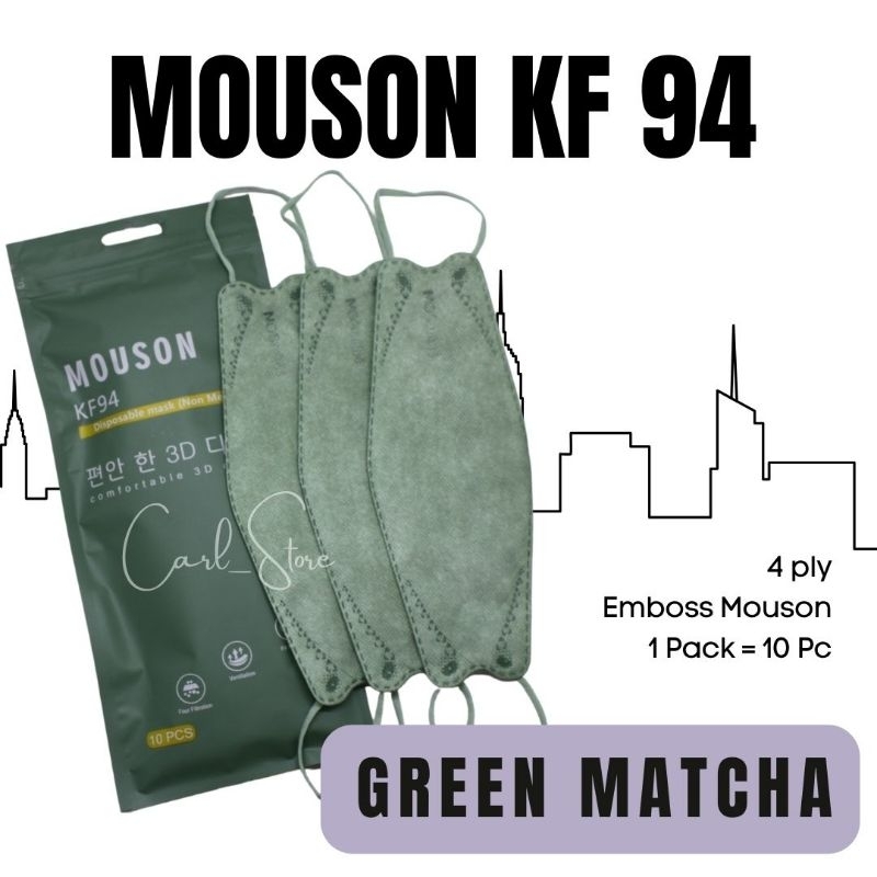 Jual Masker Mouson KF94 4Ply Mask Korea Original Emboss Belahan Hidung ...