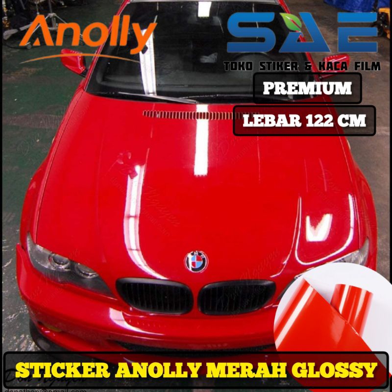 Jual Sticker Skotlet Mobil Warna Merah Super Glossy Lebar 122 Cm ...