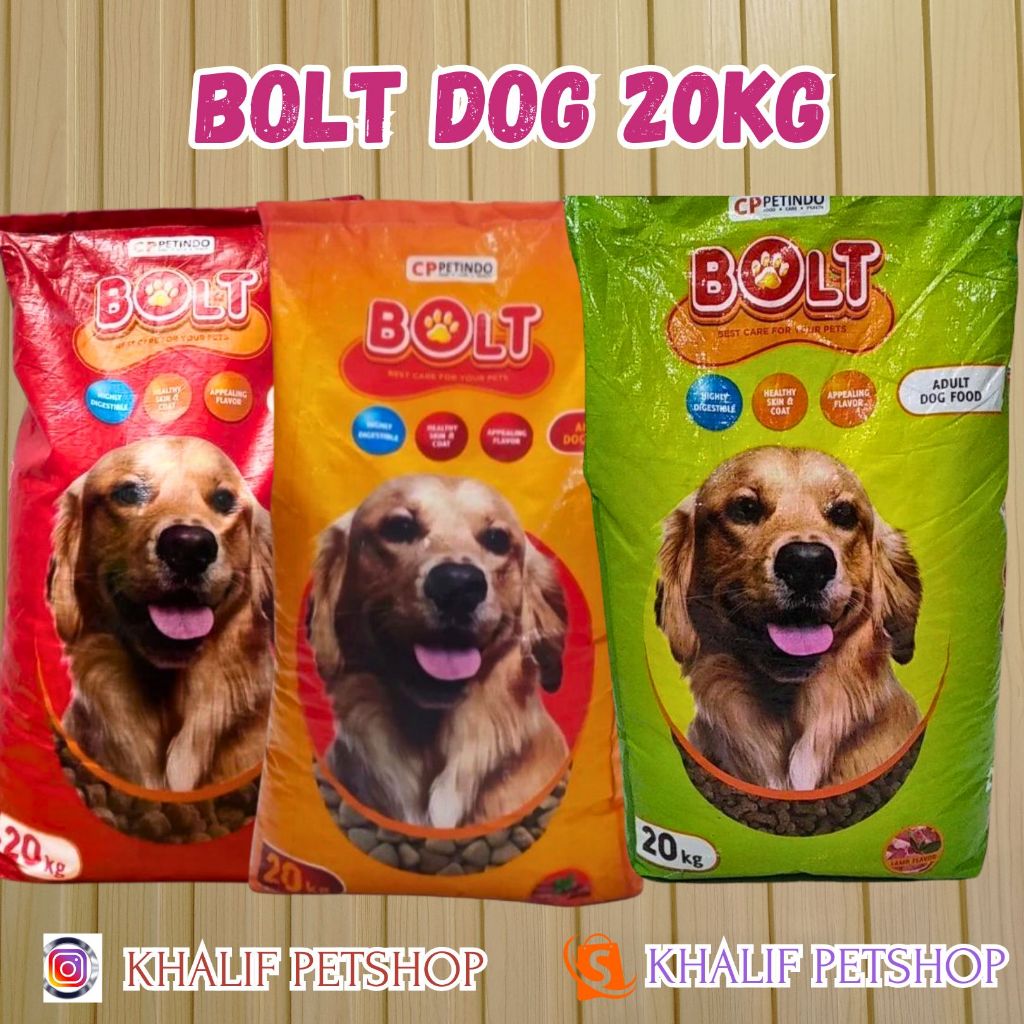 Jual BOLT DOG FOOD 20KG MAKANAN KERING DOGGY CURAH 20KG BEEF & LAMB ...