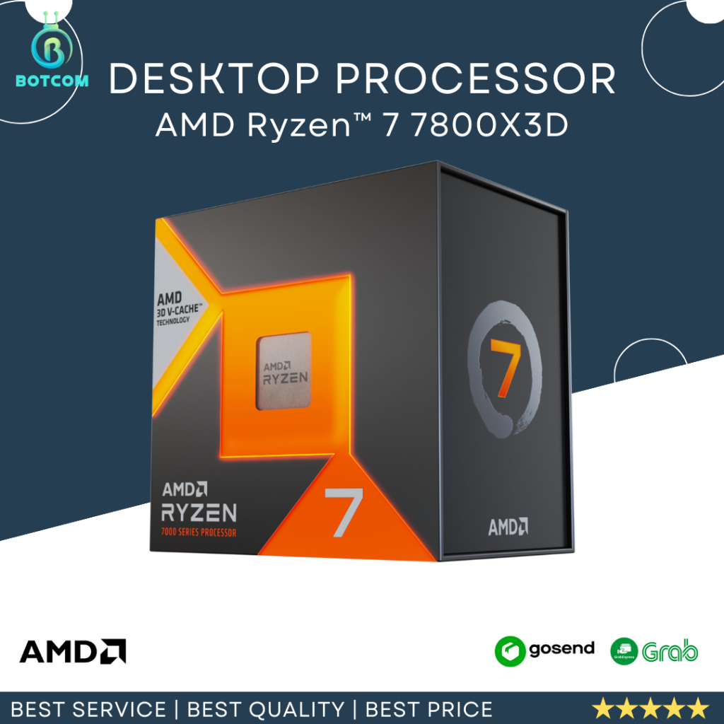 Jual AMD RYZEN 7 7800X3D RAPHAEL SOCKET AM5 ZEN 4 - 8 CORES 16 THREADS ...