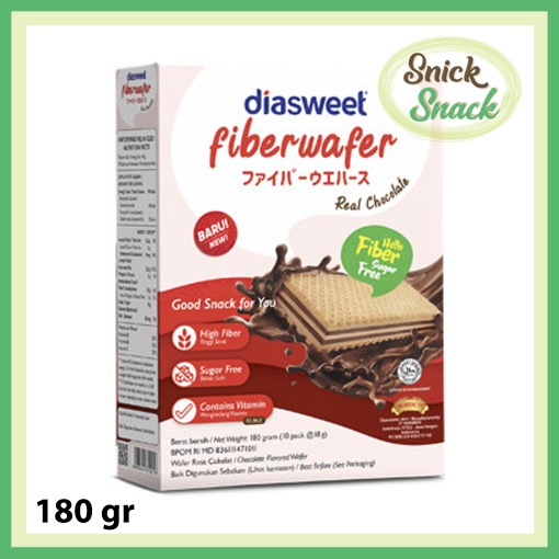 Jual Diasweet Fiberwafer Coklat 180 gr Box Wafer Bebas Gula Sugar Free ...