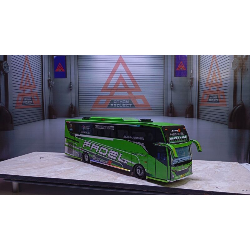 Jual Miniatur Bus MAUDI JB5 MSM Asyrof Set Lampu Hadiah Pajangan Ban ...