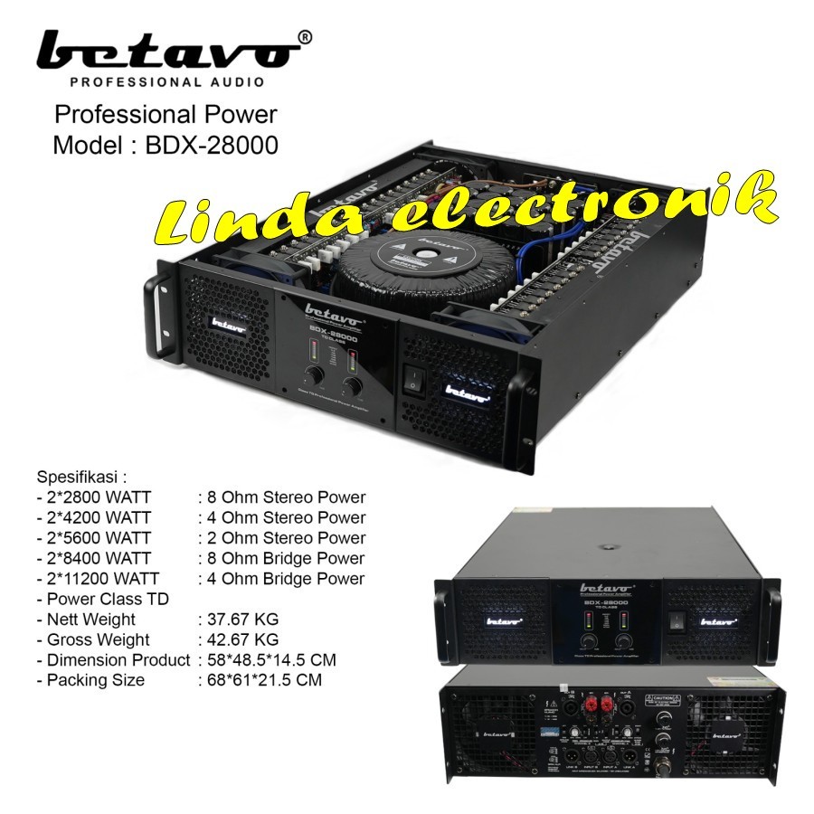 Jual Power Amplifier Betavo BDX 28000 TD Class Original Professional ...