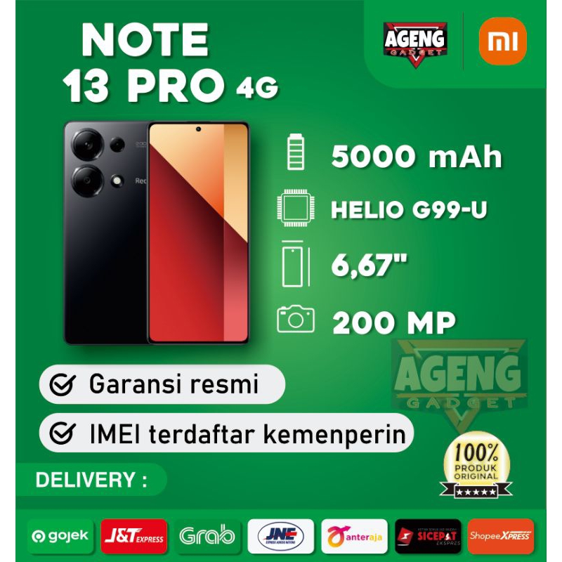 Jual Redmi Note 13 pro 4G 8/256 Garansi Resmi Xiaomi Original | Shopee ...