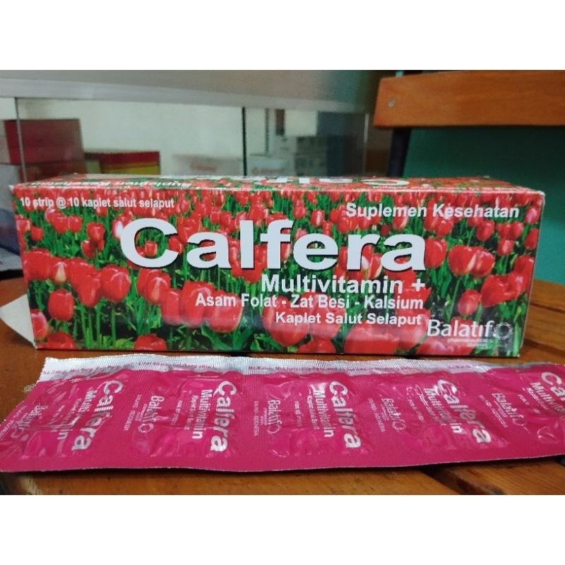 Jual Calfera - 1 strip isi 10 kaplet - multivitamin | Shopee Indonesia
