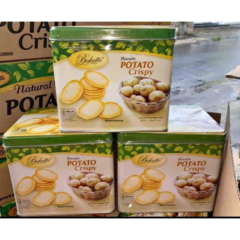 Jual Potato crispy kaleng 400gram kartonan isi 6 kaleng | Shopee Indonesia