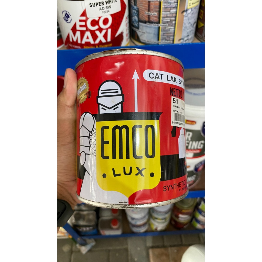 Jual CAT KAYU DAN BESI MURAH EMCO LUX CANANGA YELLOW 1KG | Shopee Indonesia