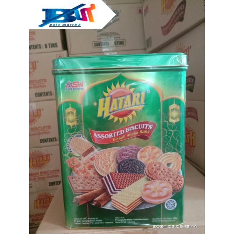 Jual ASW FOOD Biskuit Hatari Assorted -650gr Hatari kaleng segi ...