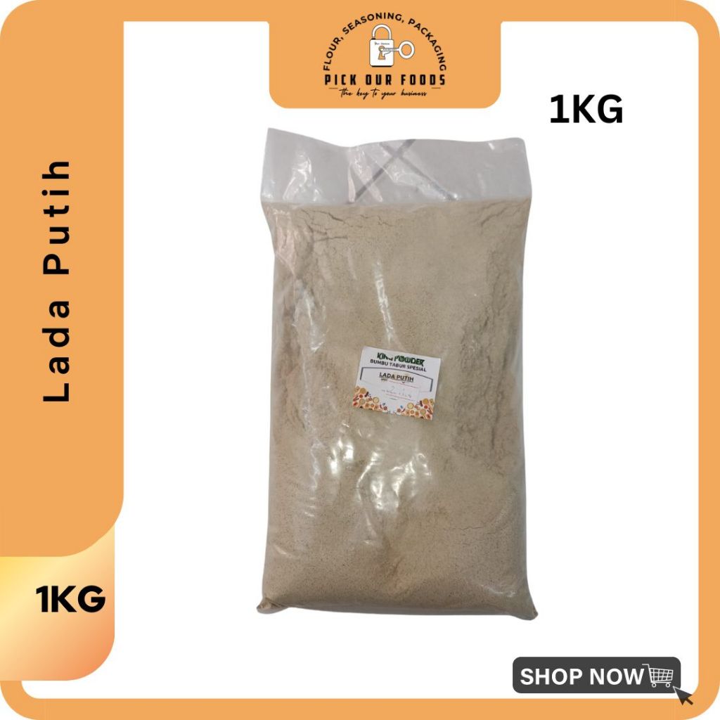 Jual Lada Putih Bubuk White Pepper Lada Bubuk Lada Bubuk Tabur 1kg Lada 500gr Shopee
