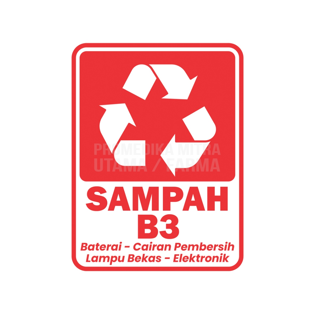 Jual Stiker jenis sampah infeksius - medis - organik - limbah B3 ...