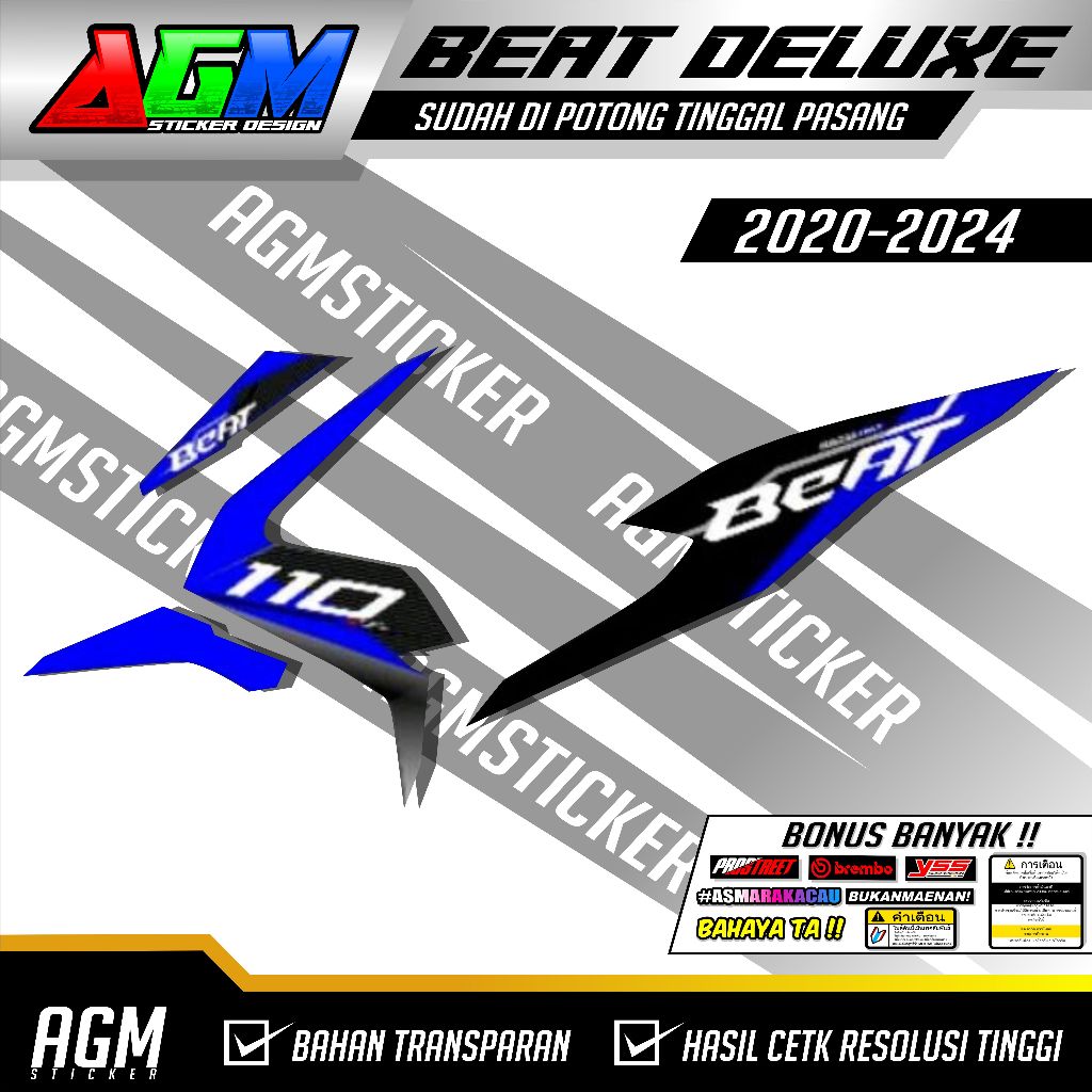 Jual STRIPING TRANSPARAN STICKER BEAT DELUXE NEW ESP 2020-2021-2022 ...
