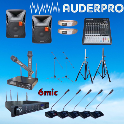 Jual Paket Sound System Conference Wireless Auderpro F1 dgn 6 mic Plus ...