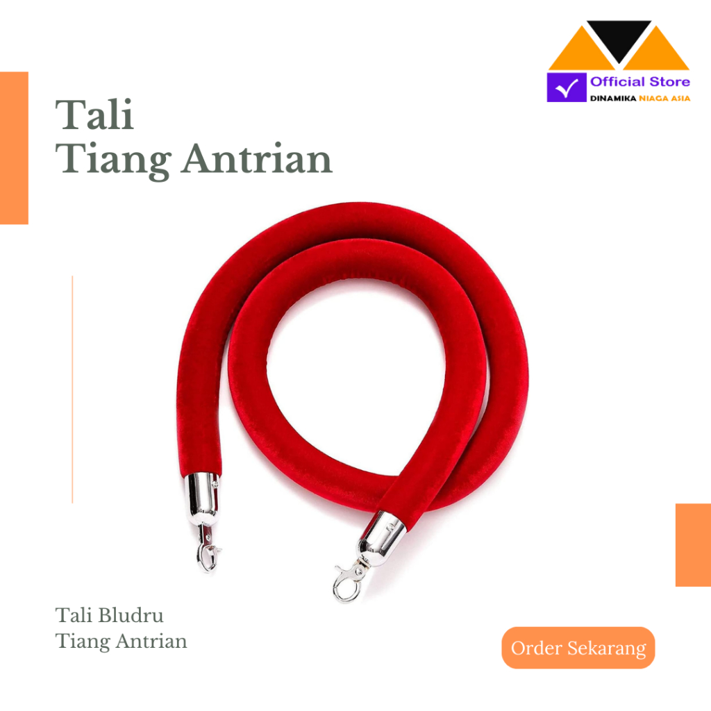 Jual Tali Pembatas Tiang Antrian Tali Bludru Elegan untuk Pengaturan ...